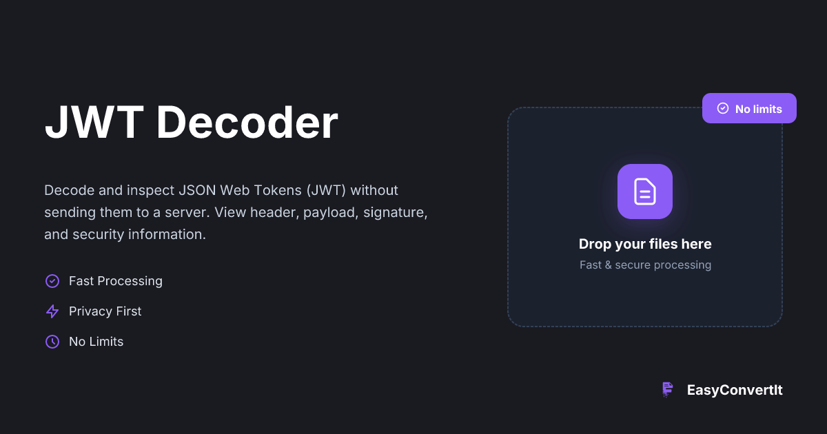 JWT Decoder - Decode and Inspect JSON Web Tokens